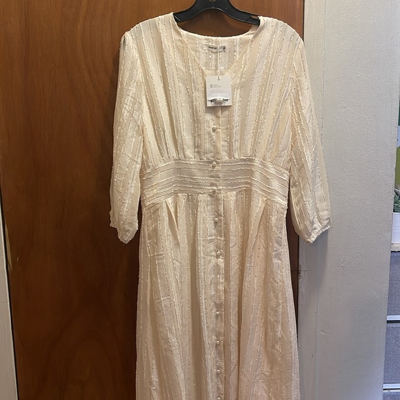 Dresses | New Cream Color Beautiful Elegant Dress | Poshmark